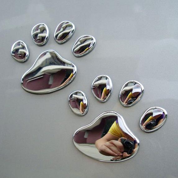 Buy 3D Three-dimensional Dog Claw Metal Car Standard Side Modified ...