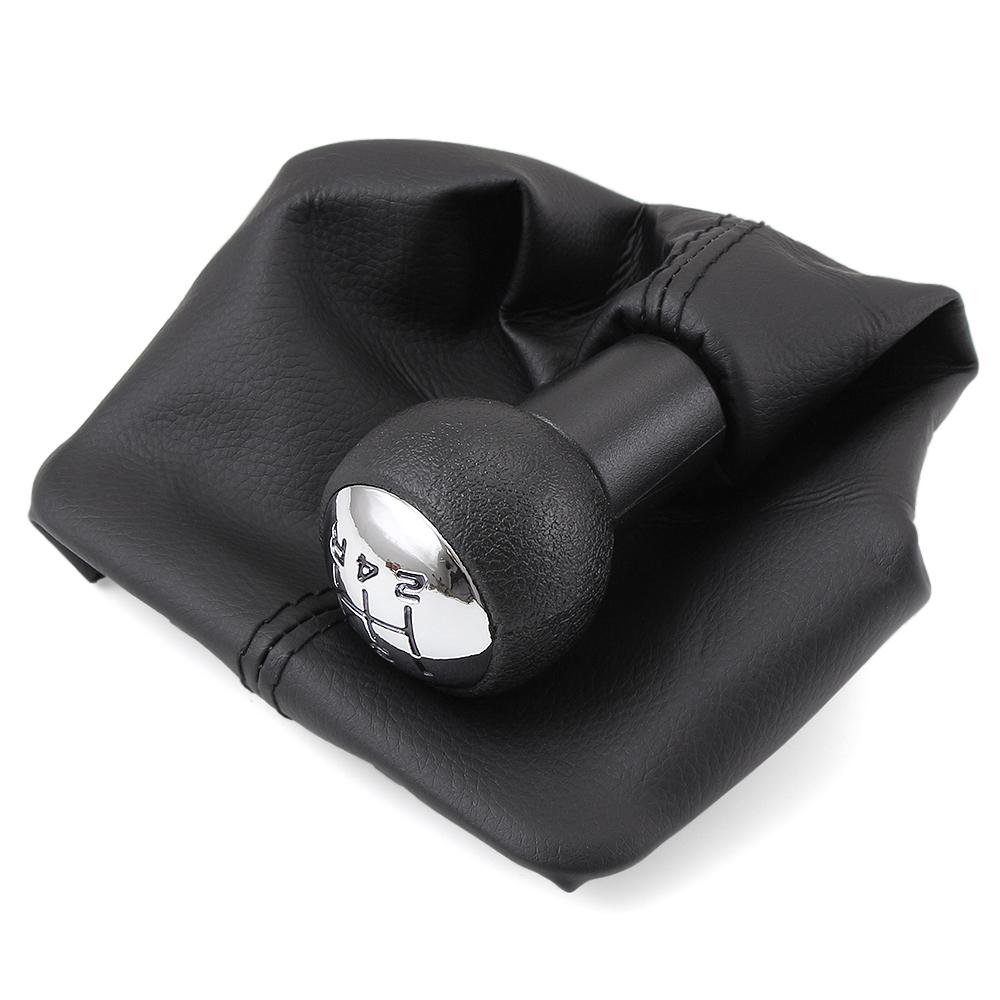 Buy Car Gear Shift Knob With Leather Boot Chrome Cap For PEUGEOT 207 ...