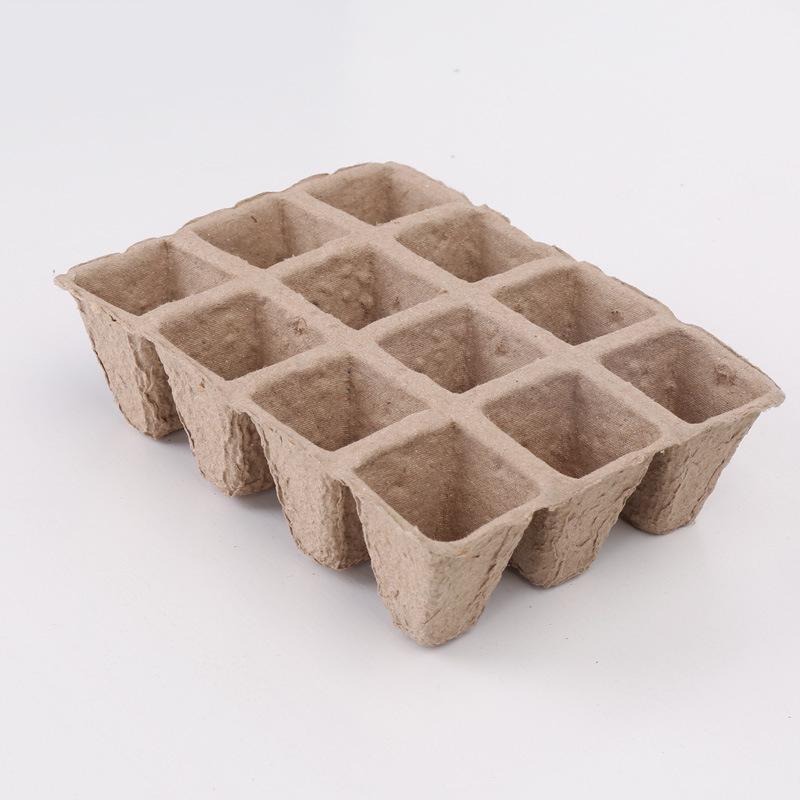 Buy 10/20PCS Paper Pulp 12Cells Nursery Cup Seedling Herb Seed Plant ...