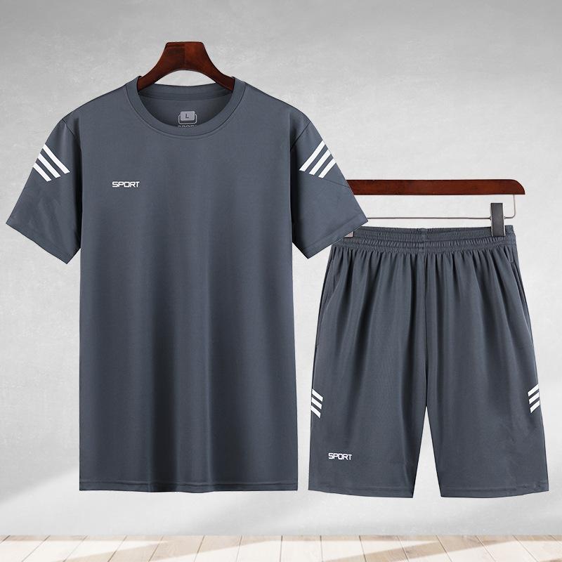 Buy Sports Quick-drying Suit Two-piece Suit Men's Short-sleeved Casual ...