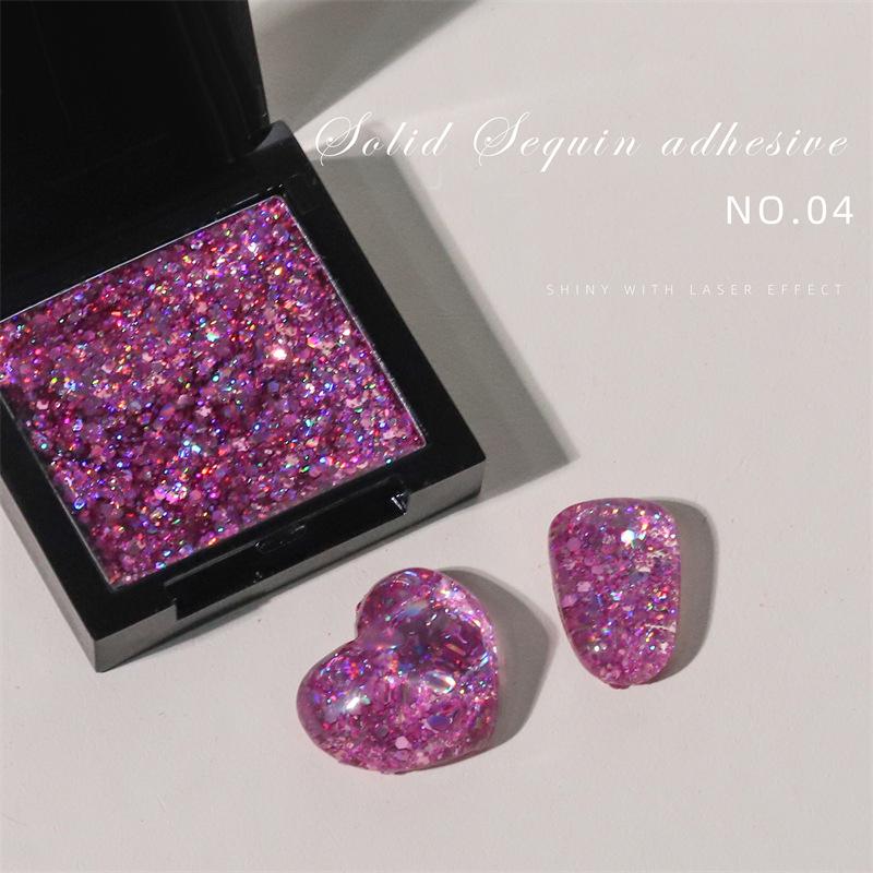 Buy 5g Gel Nail Polish Solid UV Gel Polish Laser Glitter Sequins Gel ...