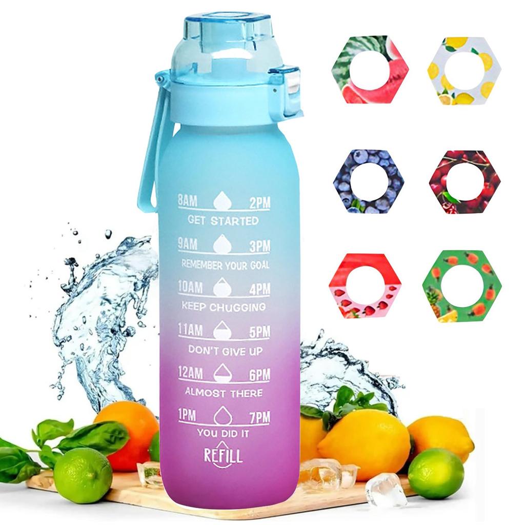 Buy 1 Liter Bottle, Update Water Bottle Up Set With 6 Capsules Drinking ...