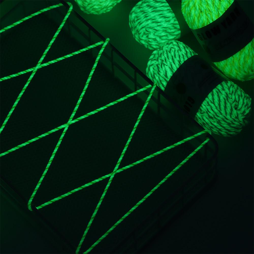 Functional Handmade Sewing DIY Knitting Wool Luminous Chunky Yarn Glow ...