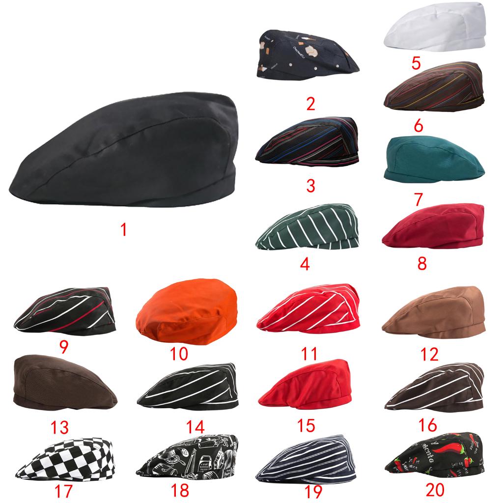 Chef Hat Catering Baker Cook Duckbill Beret Golf Cap Dinnerware Print ...