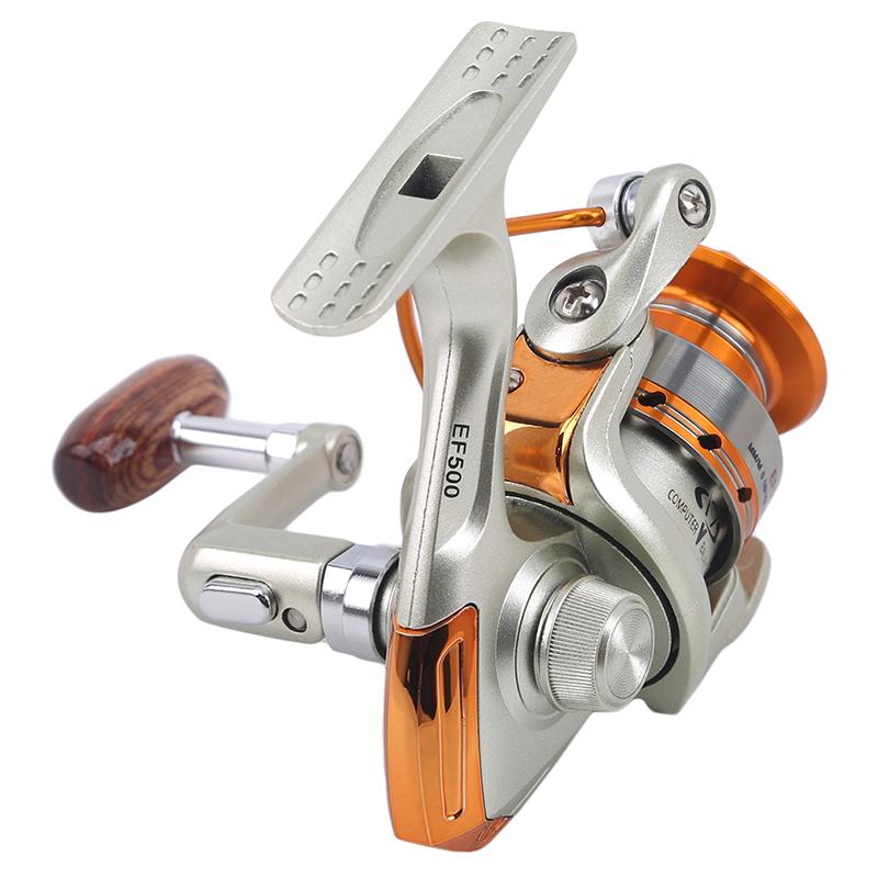 Buy Fishing Reel Wooden Handshake Rotating Reel Professional Metal Left ...