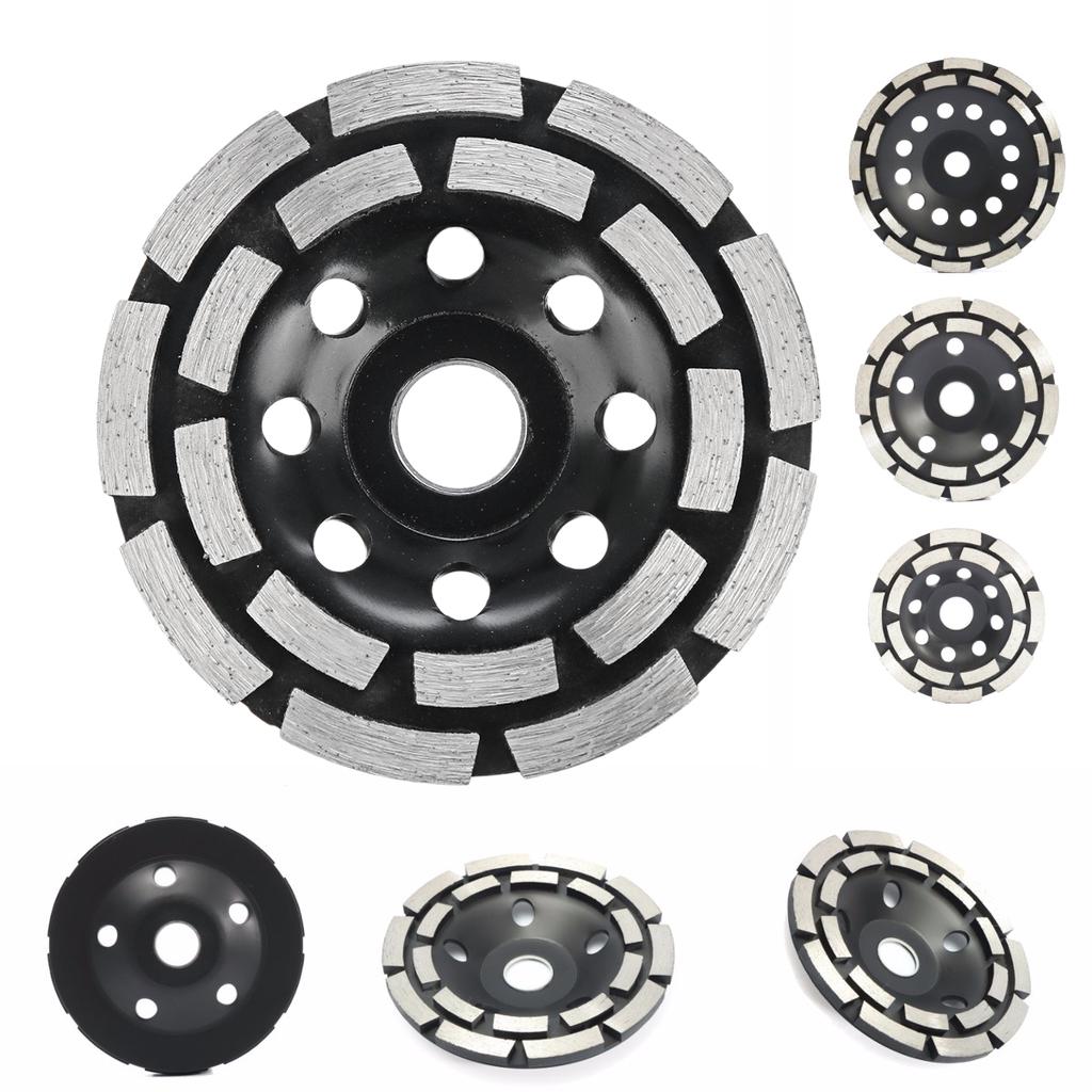 115/125/180mm Diamond Segment Grinding Cup Wheel Disc 2 Row Millstone ...