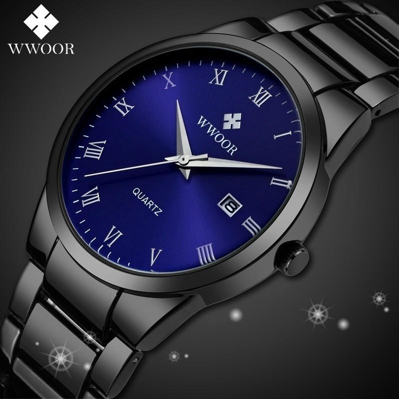 WWOOR Men Date Clock Male Stainless Steel Quartz Watch - buy from 27 ...