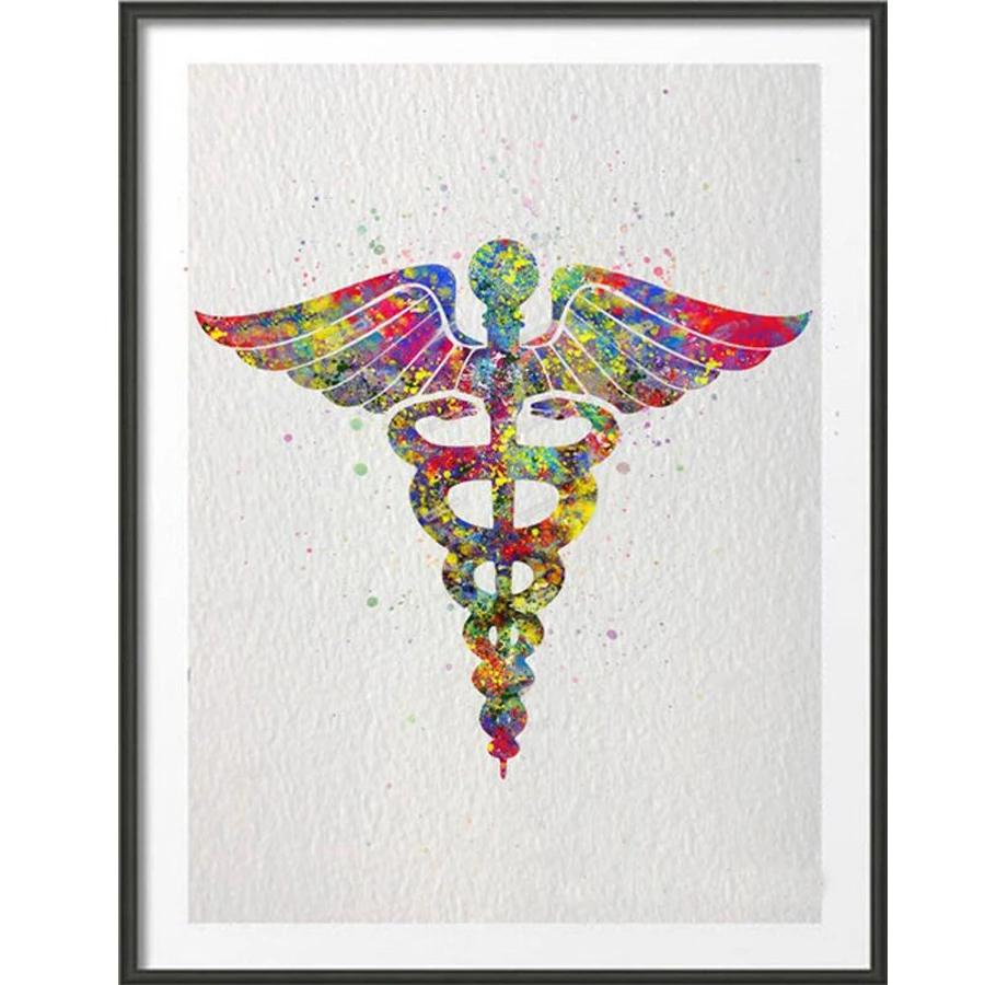 Buy 5D Diy Diamond Painting Original Medicine Symbol Caduceus ...