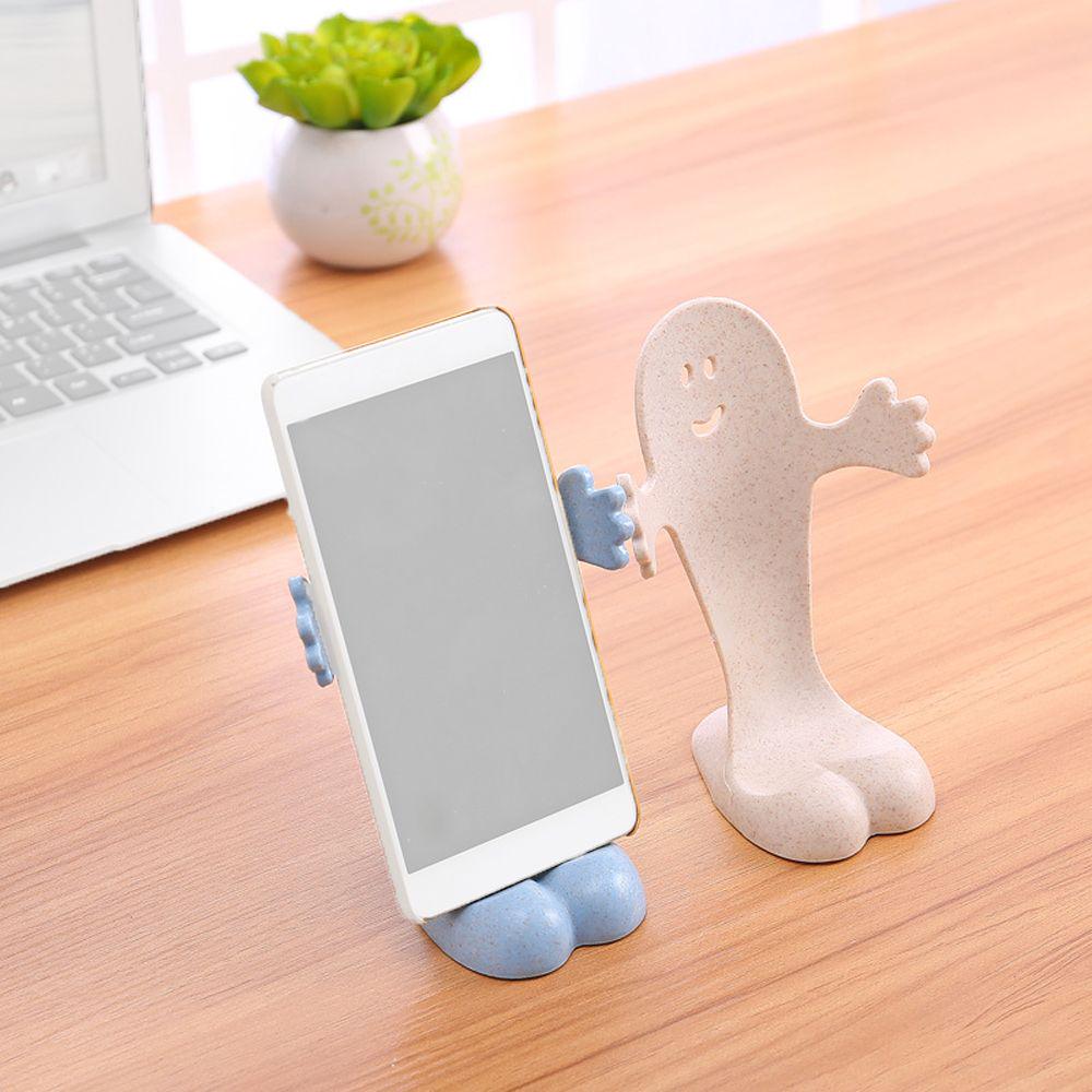 Buy Wheat Straw Tablet Flat Hug Smile Design Phone Bracket Lazy Stent ...