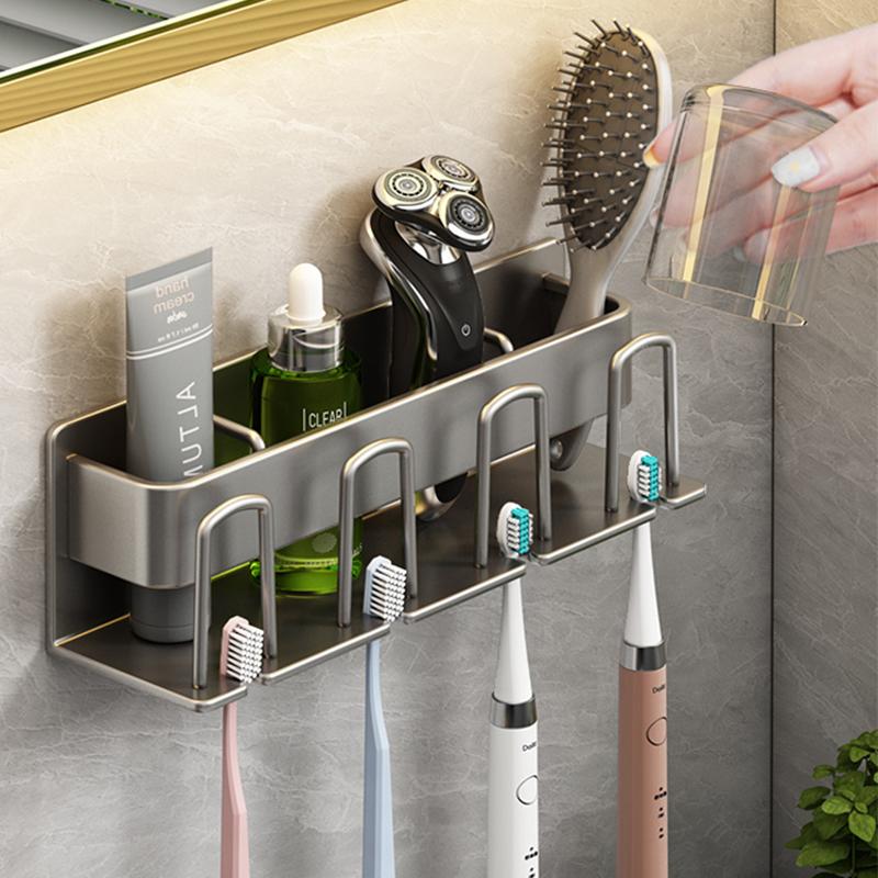 Cheap Bathroom Rack Toothbrush Holder Rack Toilet Punch-free Mouthwash ...