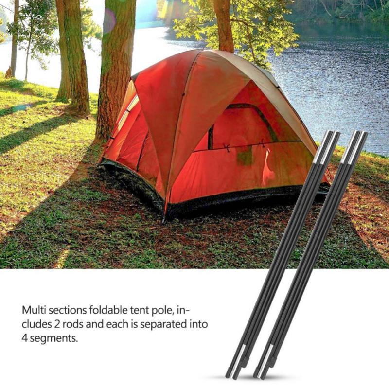 Fiberglass Camping Tent Pole Bars for Double Tents Support Rods Awning ...