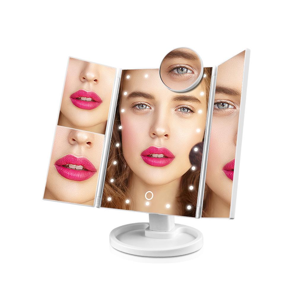 Buy LED Touch Screen 22 Leds Makeup Mirror Table Desktop Makeup 1X/2X ...