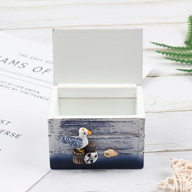 Buy Mediterranean Style Storage Box Classic Desktop Wooden Postcard ...