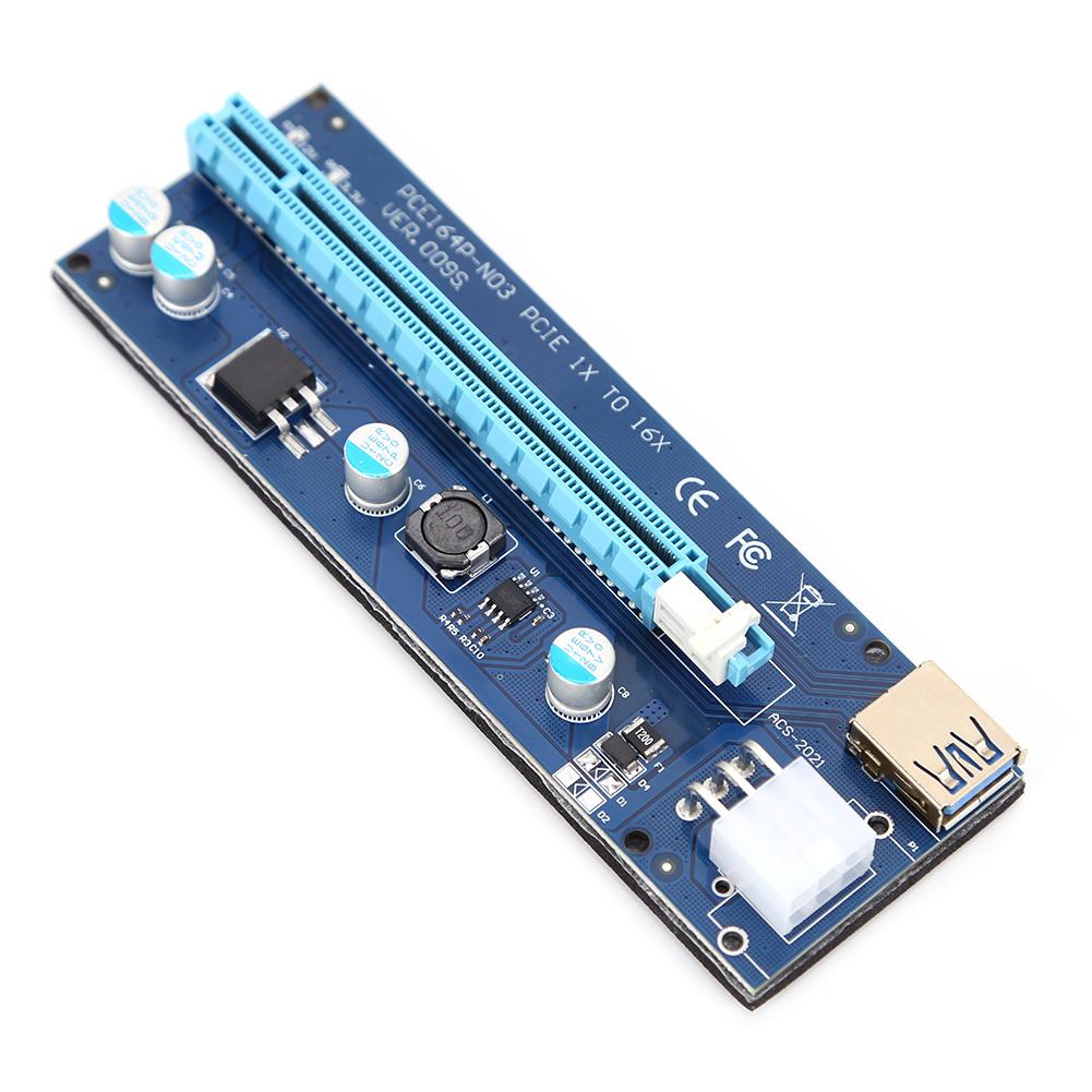 Buy Gold-Plated PCI-E Riser Card USB 3.0 Cable PCI Express 1X to 16X ...