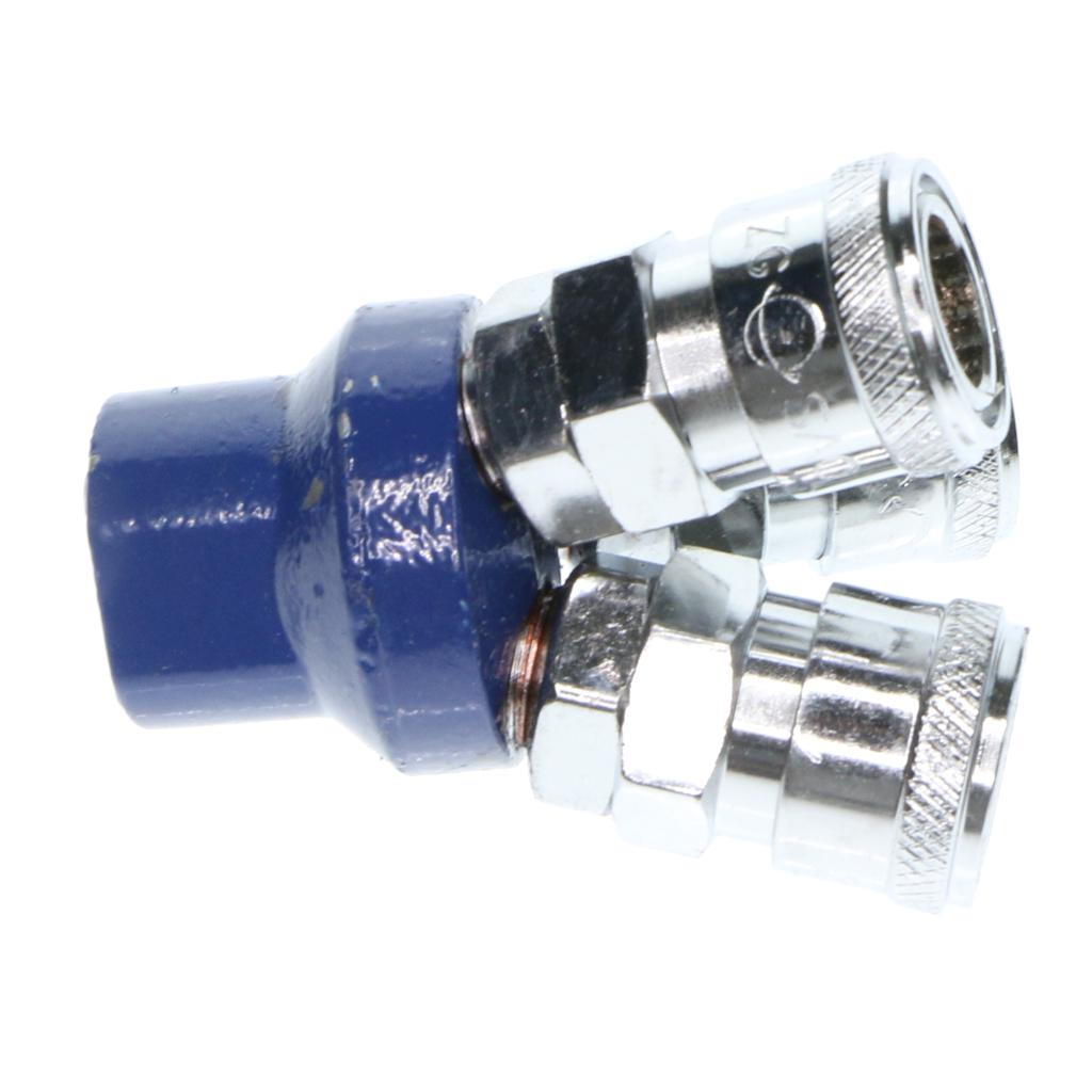 Portable Metal Air Compressor Tri Splitter Adapter Connector Quick ...