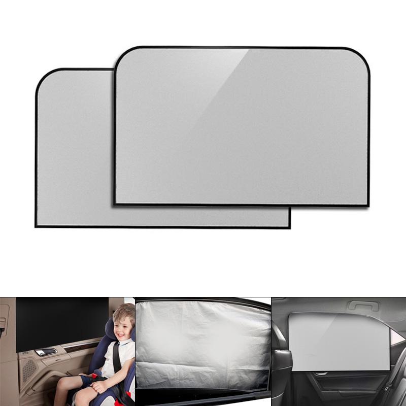 Buy 2pcs Car Window Sunshade Mesh Cover UV Protection Sun Shade Visor ...