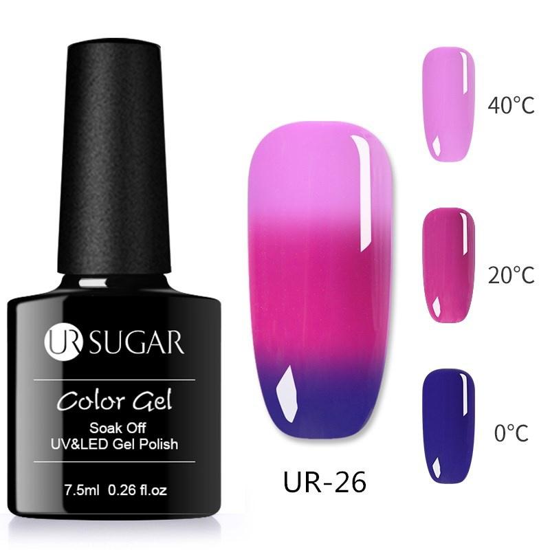 UR SUGAR 15 Colors Thermal Nail Gel Polish Temperature Color Changing ...