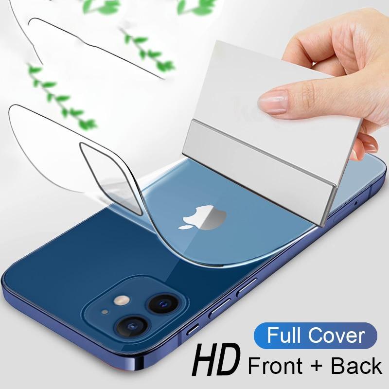 2Pcs Full Cover Hydrogel Film For iPhone 11 12 13 Pro Max Mini Front ...