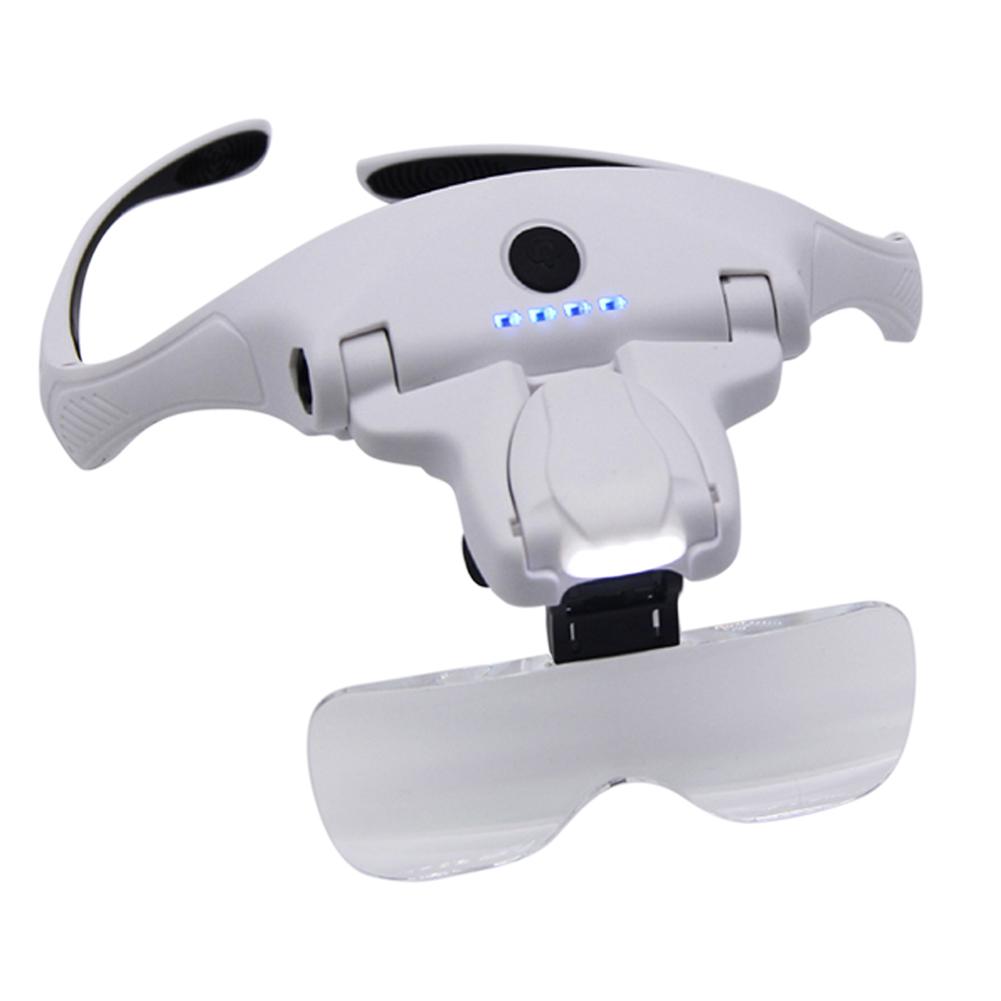 Cheap Head Mounted Magnifier USB Charging Optical Magnifying Eyeglasses ...
