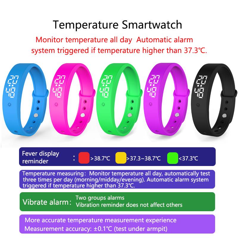 Buy Smart Watch Wristband Body Temperature Monitoring Sports Mode at ...