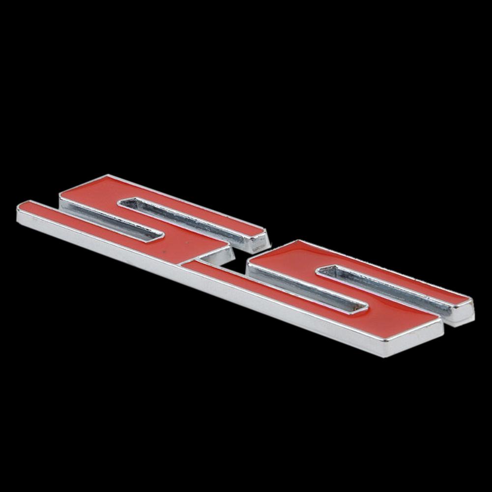 Buy 3D Metal Red SS Logo Car Metal Badge Emblem Decal Sticker at ...