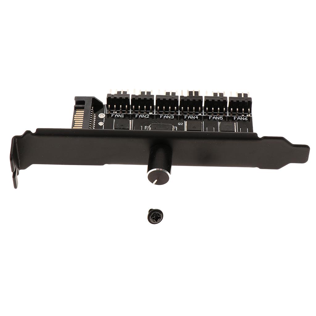 Buy SATA Power PCI Cooling Fan Speed Controller 6 Channels PC Case Fans ...