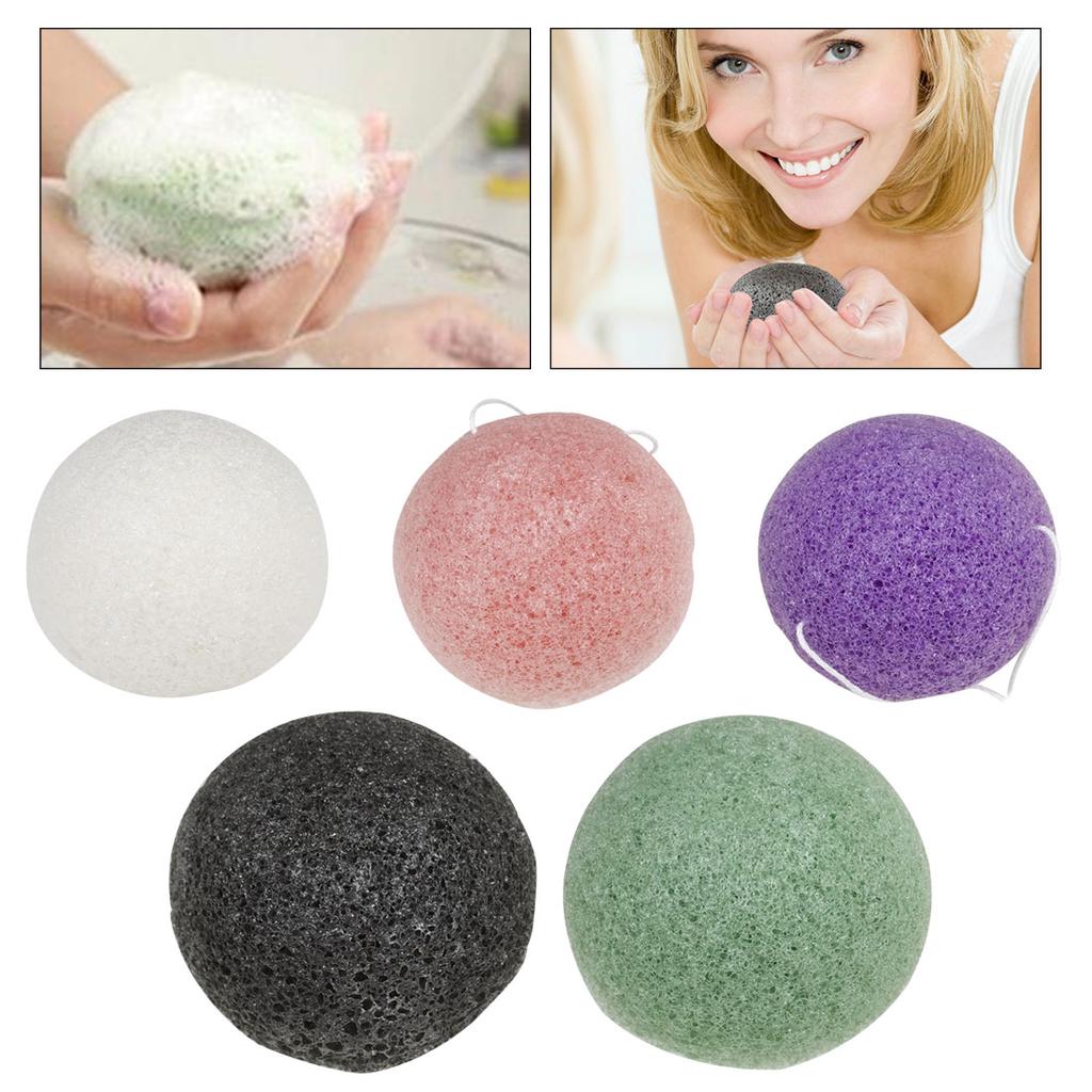 Buy Wood Fiber Facial Puff Face Cleanse Washing Sponge Exfoliator ...