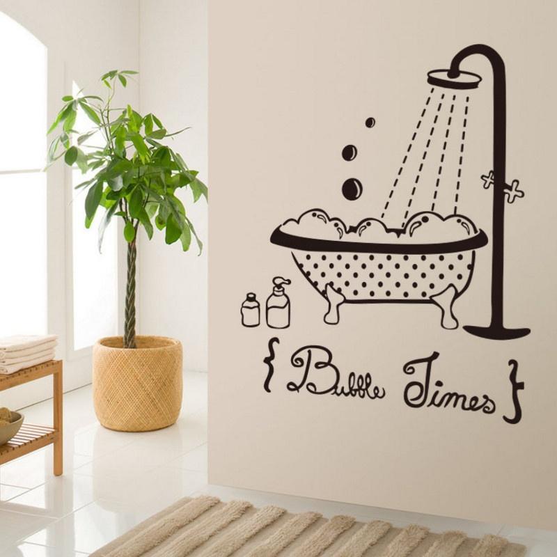 Buy Shower Wall Stickers Bathroom Glass Door Stickers Cute Children ...