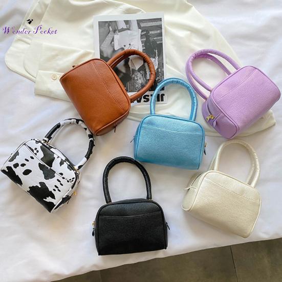 Buy Newest Women Stylish Simple Faux Leather Small Square Handbag ...