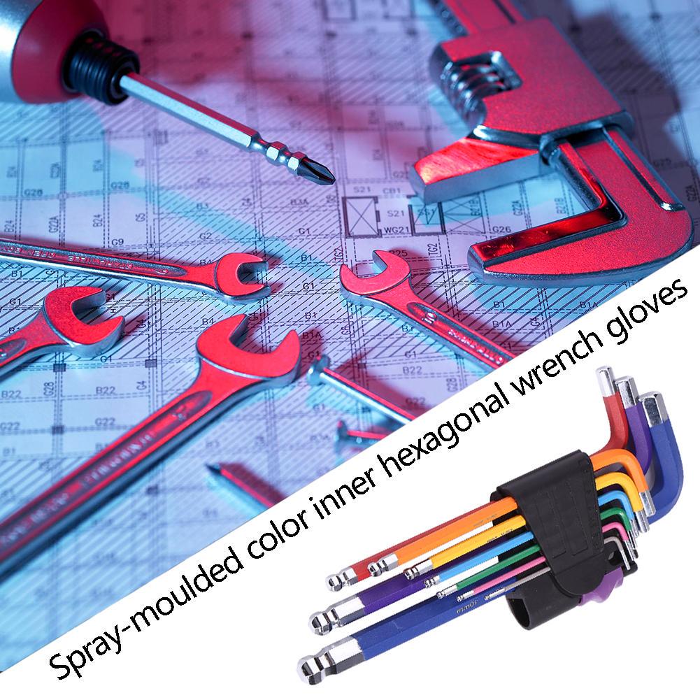 Buy 9pcs L Key Screwdriver Hex Wrench Set Allen Inner Hexagon Torx Star ...