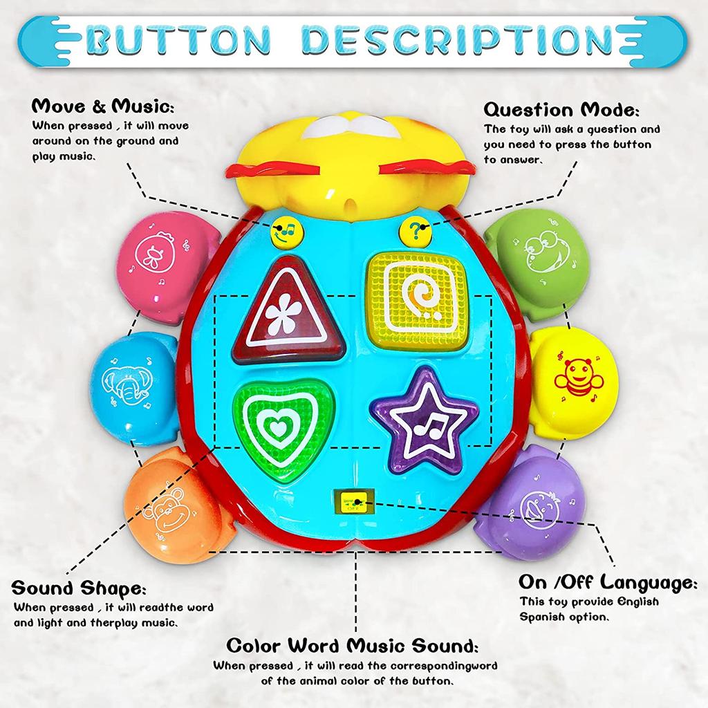 Buy Baby Crawling & Walking Musical Toy Spanish English Bilingual ...