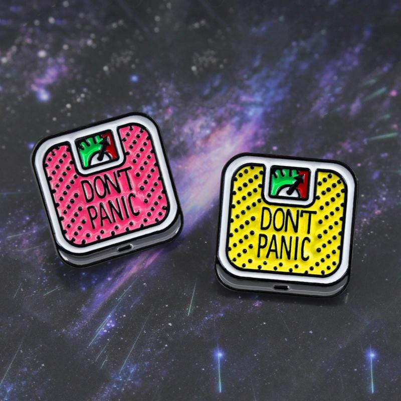 Electronic Scale Enamel Pins Scales Overweight DON'T PANIC Enamel Pin ...