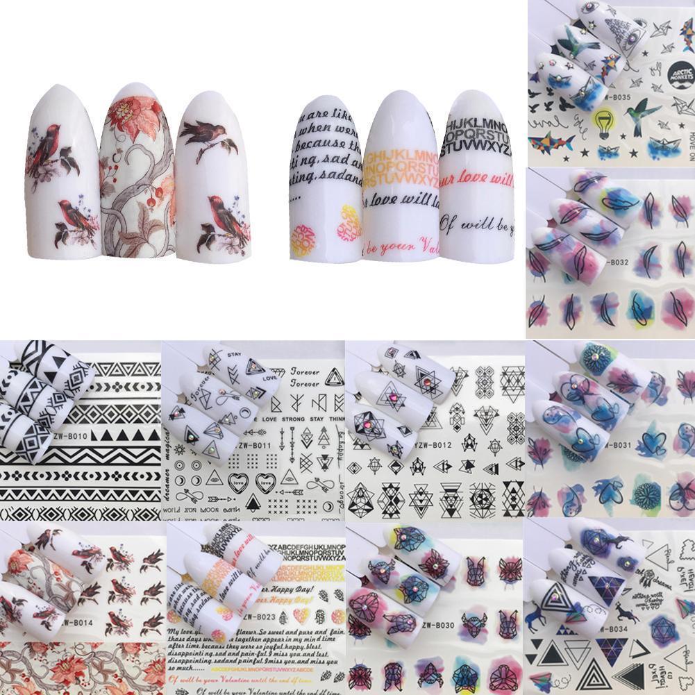 Buy Women Multiple Patterns Watermark Nail Decals for Toenails and ...