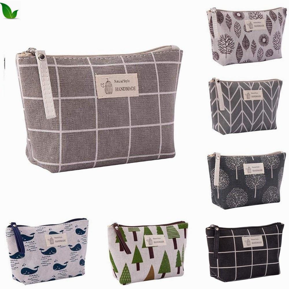 Buy Cotton And Linen Large-Capacity Cosmetic Bag,Multi-function Travel ...