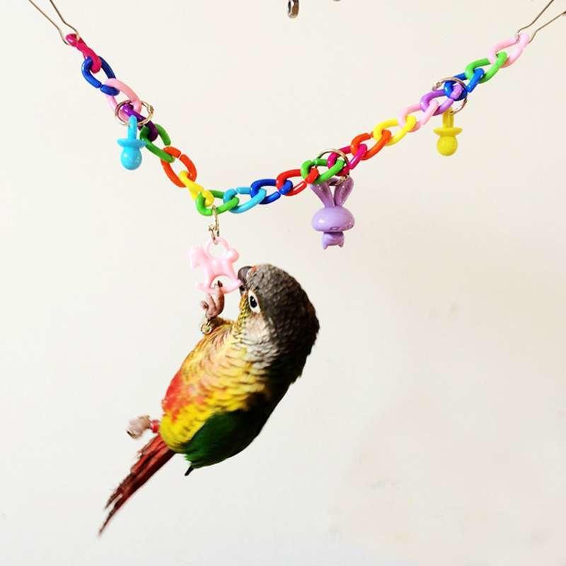 Buy Colorful Pet Bird Swing Scratcher Climb Ropes Parrot Macaw ...