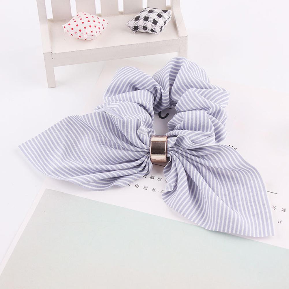 Buy Striped Elastic Rabbit Ear Hair Band Ties Hair Rope Metal Buckle ...