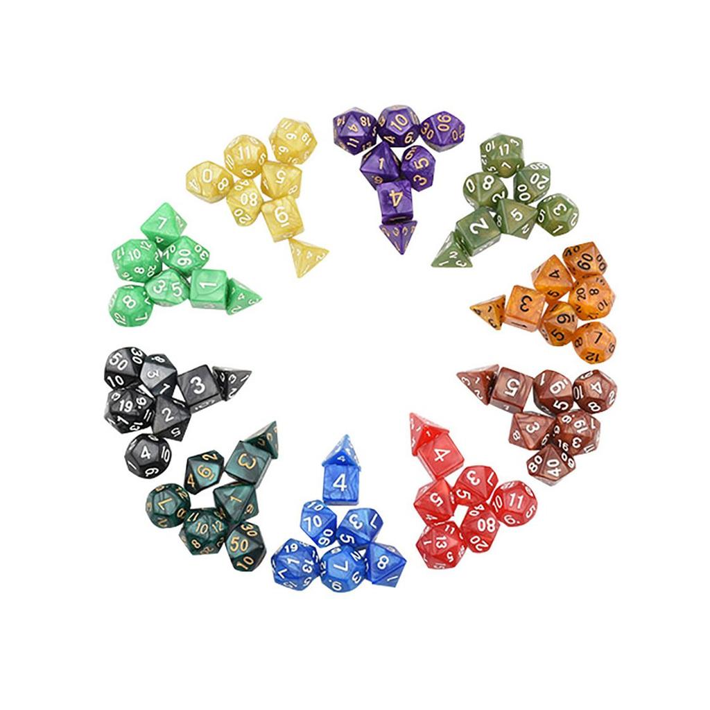 Buy 7pcs/set Gaming Dices Multi-sided Dices Desktop Multi Faceted ...