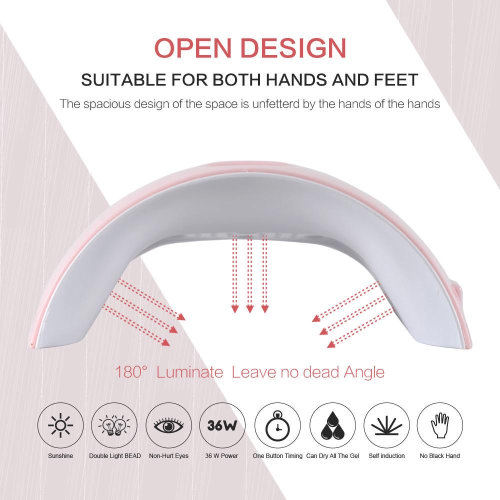 Buy PHOENIXY 36W LED Nail Curing Lamp 8pcs Nude Color Soak Off Nail Gel Polish Nail Lacquer Nail ...