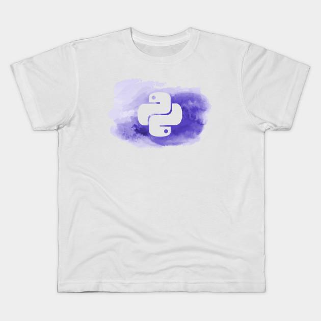Buy Children Cartoon Python Programmlng Indigo Print Funny Game T Shirt ...