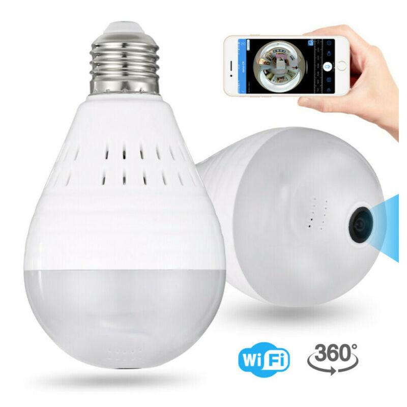 Buy HD 1080P 360° Panoramic Hidden Wifi Camera Light Bulbs Home ...