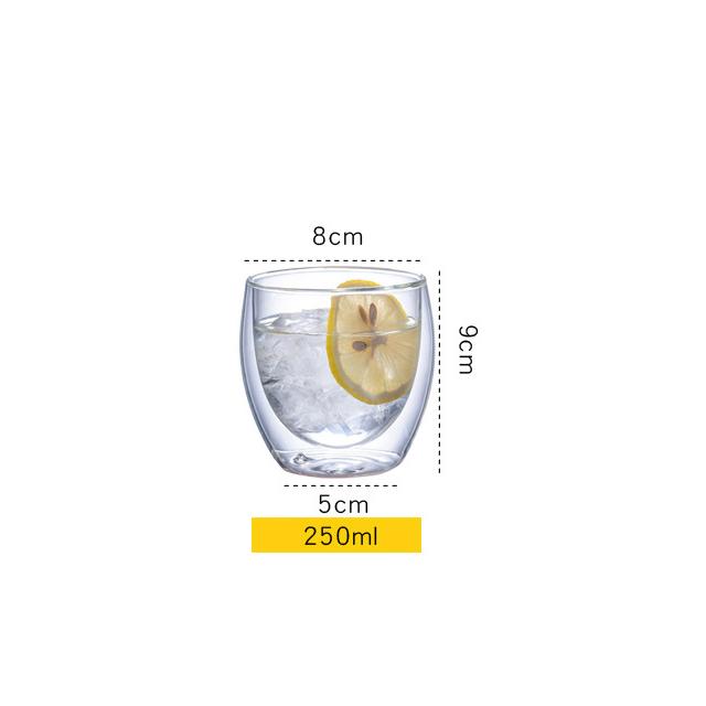 Cheap Double Wall High Borosilicate Glass Mug Whiskey Martini Glass Heat Resistant Tea Milk ...