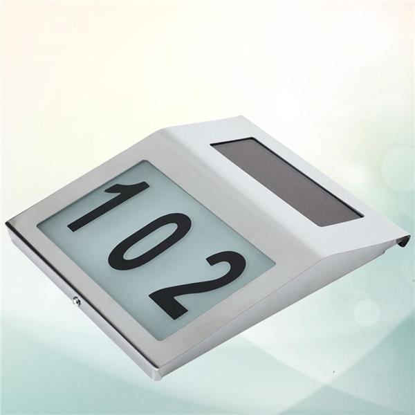 Buy 2 LED Address Sign Solar Powered Illumination Street Stainless ...