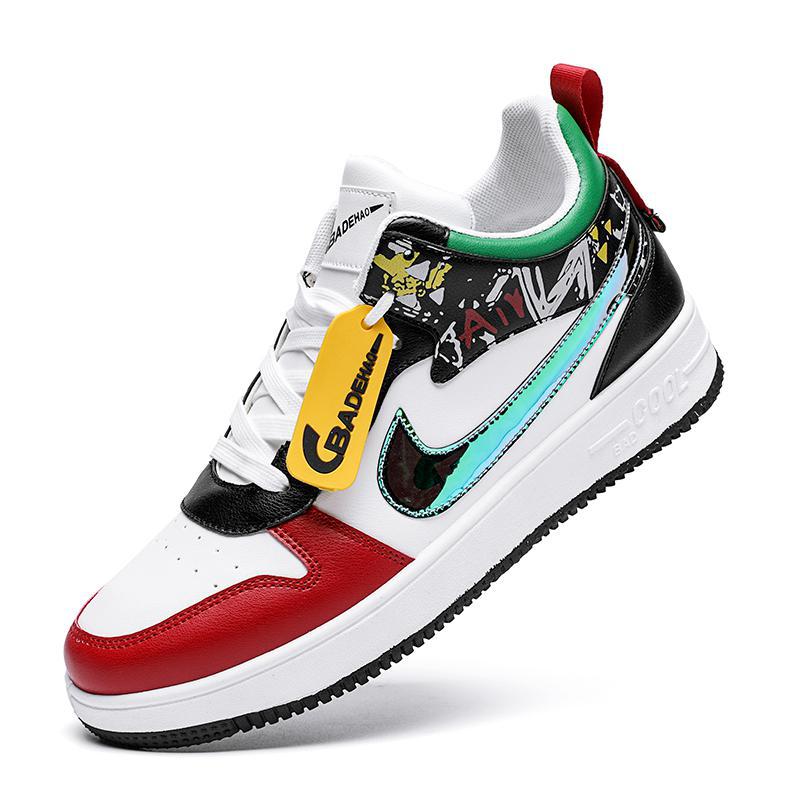 Buy AJ Men's Shoes Air Force No. 1 Trendy Shoes Mirror Color Changing ...
