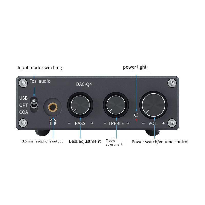 Buy Pdtoweb Q4 Mini Stereo Headphone Amplifier USB Gaming DAC Audio ...