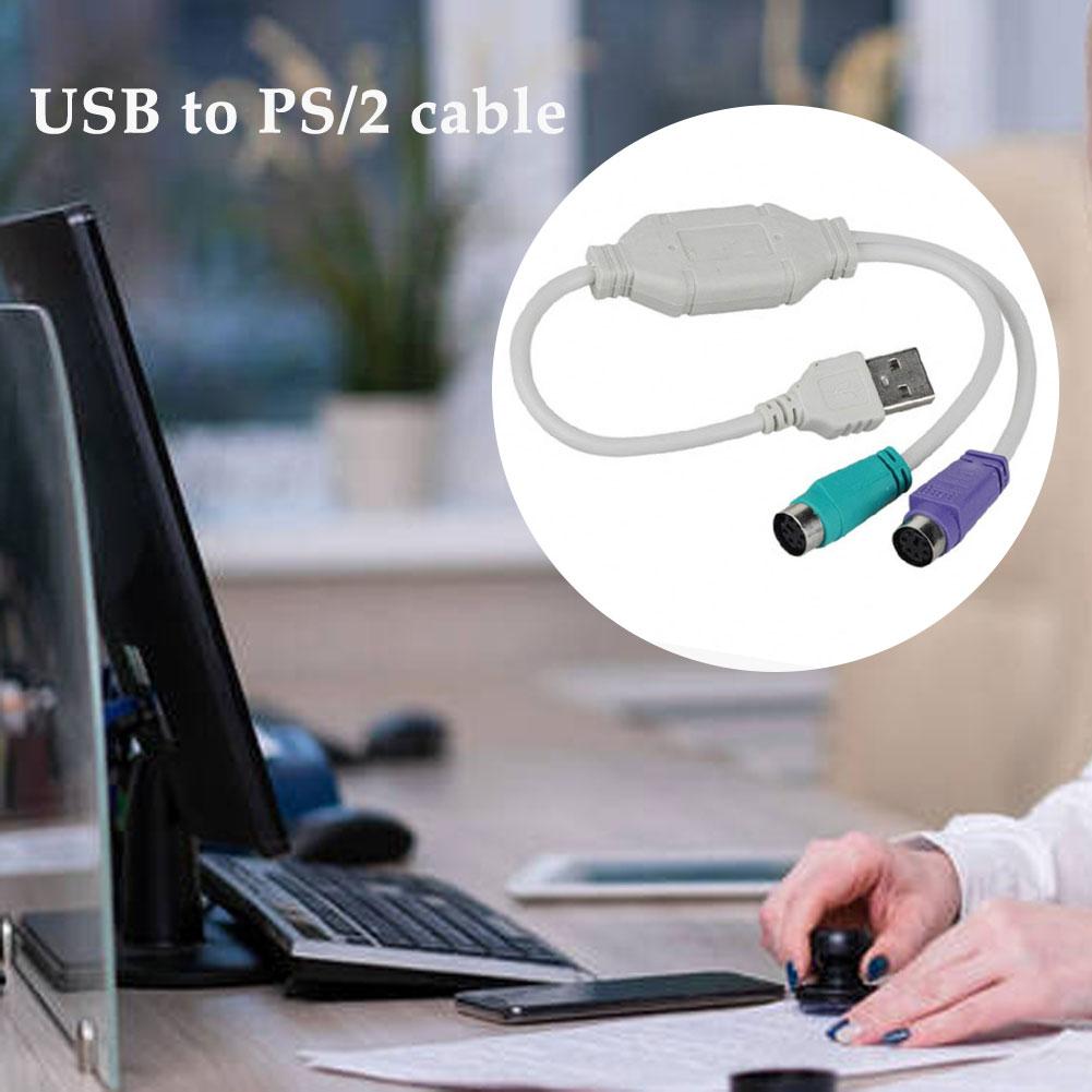 Buy USB Male To PS/2 PS2 Female Converter Cable Cord Converter Adapter ...