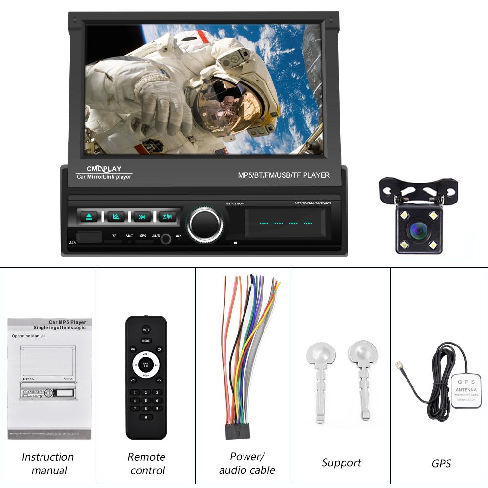 Buy Podofo 1 Din 7 Inch Car Player Support GPS Navigation with EU Map ...