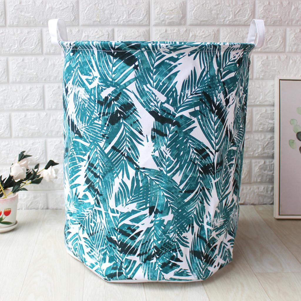 Buy Waterproof Canvas Laundry Case Clothes Basket Folding Storage Box ...