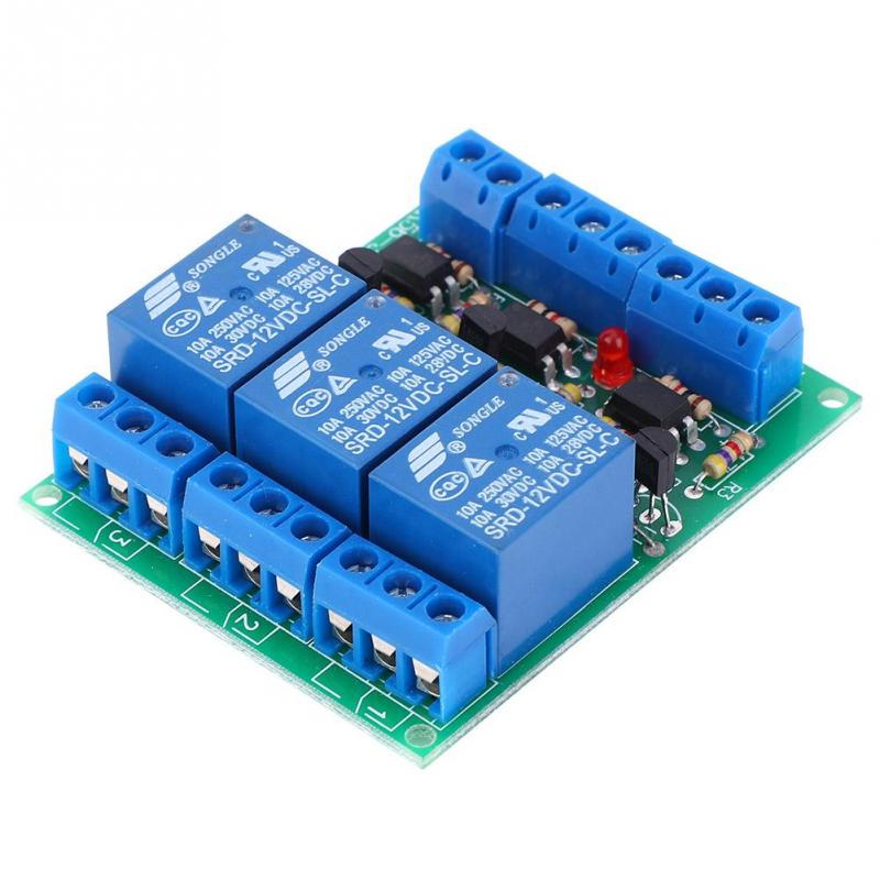 Buy Relay Module 3 Channel High Level Trigger with Optocoupler ...