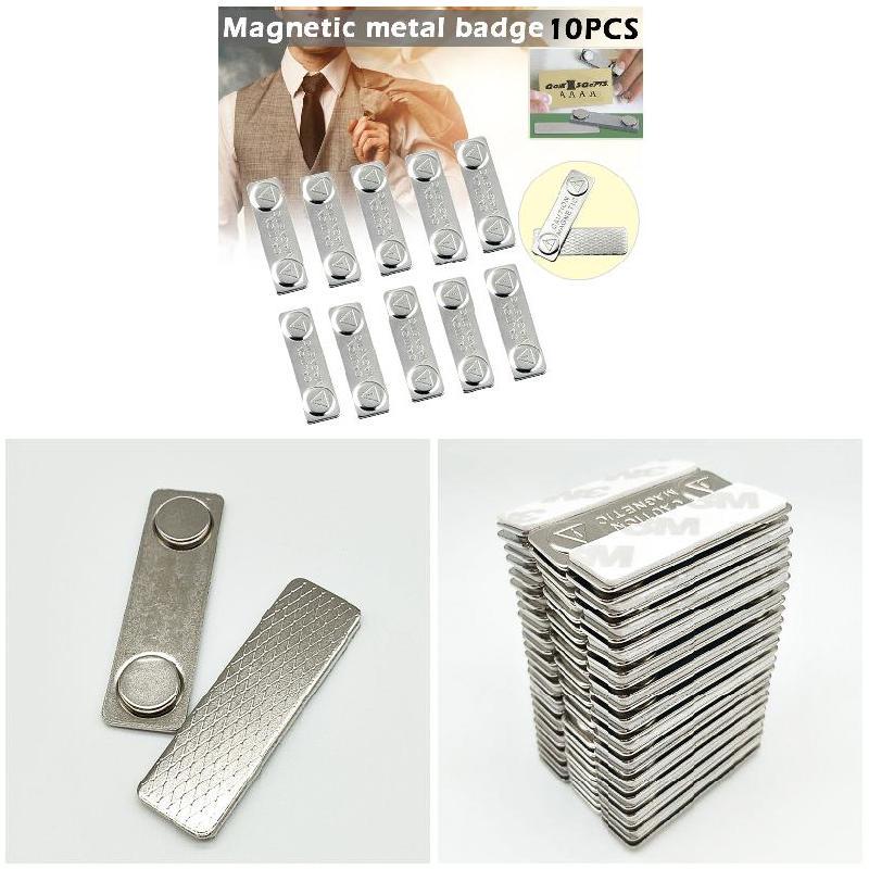 Buy Name Metal Fastener Badge Attachment 10pcs Holder Tags Strong Card ...