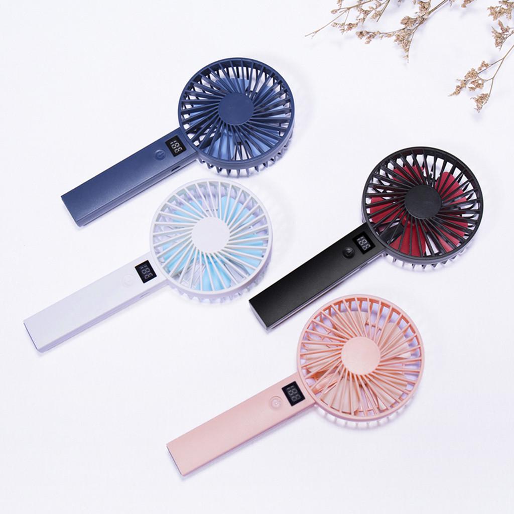 Buy Portable Mini Fan With Display Screen USB Rechargeable Hand-held ...